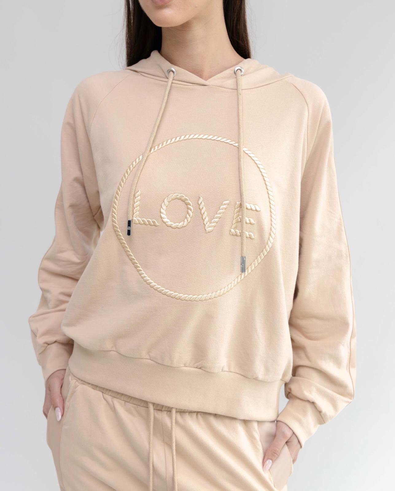 Metaglam Love Hoodie Top Peru Cotton | Sand Beige | Headzflex